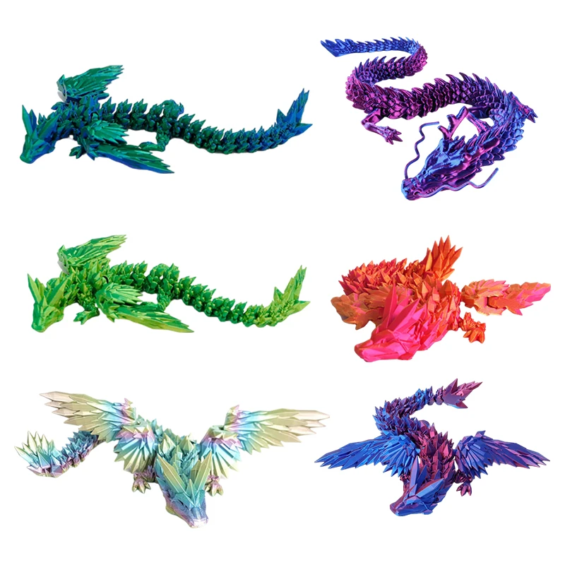 3D-Printed-Dragon-Rotatable-Articulated-Dragons-Western-Style-Crystal ...