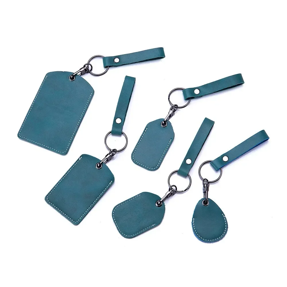 Customizable-Leather-Cover-Card-Holder-Keychain-ID-Card-Case-Unisex-IC ...