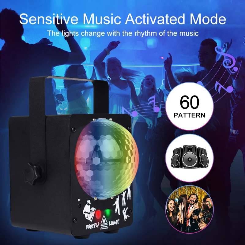 Led Party Light | Rgb Projector | Laser Light | Stage Lighting Effect ...