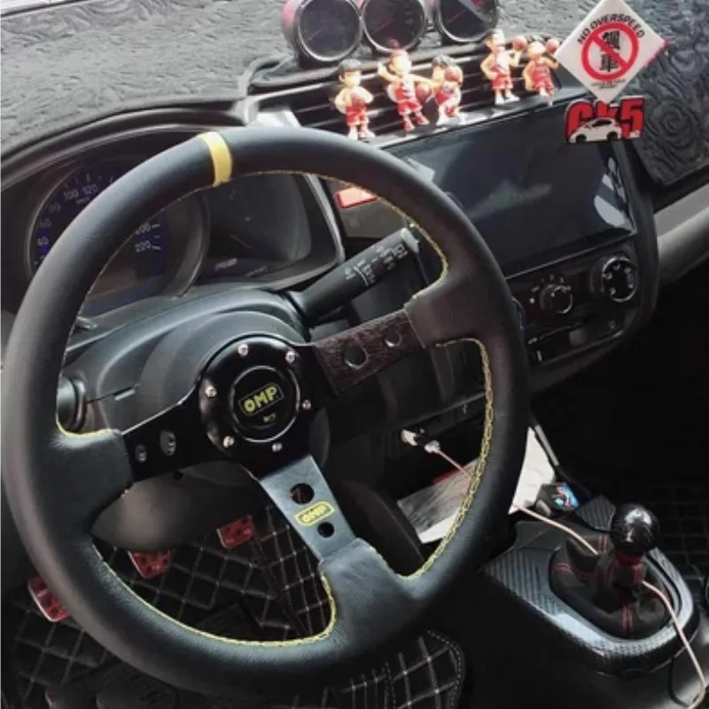 14-Inch-OMP-Deep-Recessed-Suede-Racing-Steering-Wheel-SIM-JDM-Para ...