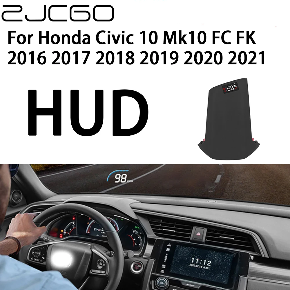 ZJCGO-Auto-HUD-Car-Projector-Alarm-Head-Up-Display-Speedometer-Windshield-for-Honda-Civic-10 ...