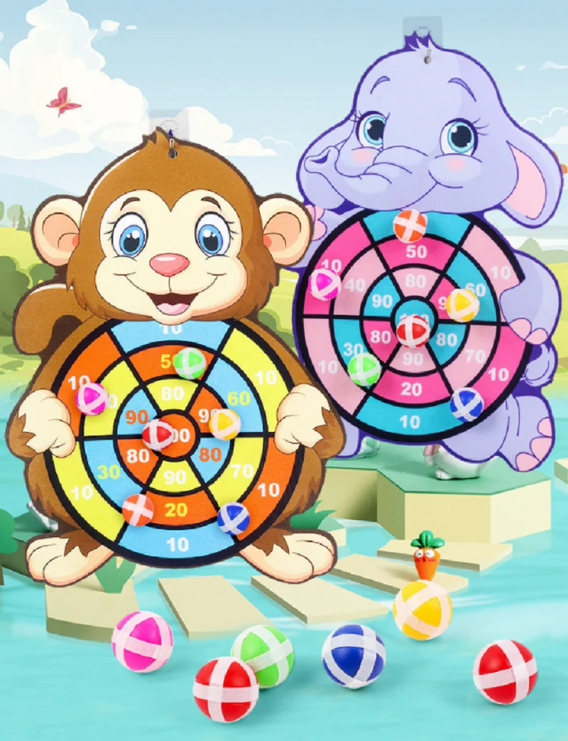 Sticky Ball Dart Board Target Sports Game Toys gor Children Outdoor ...