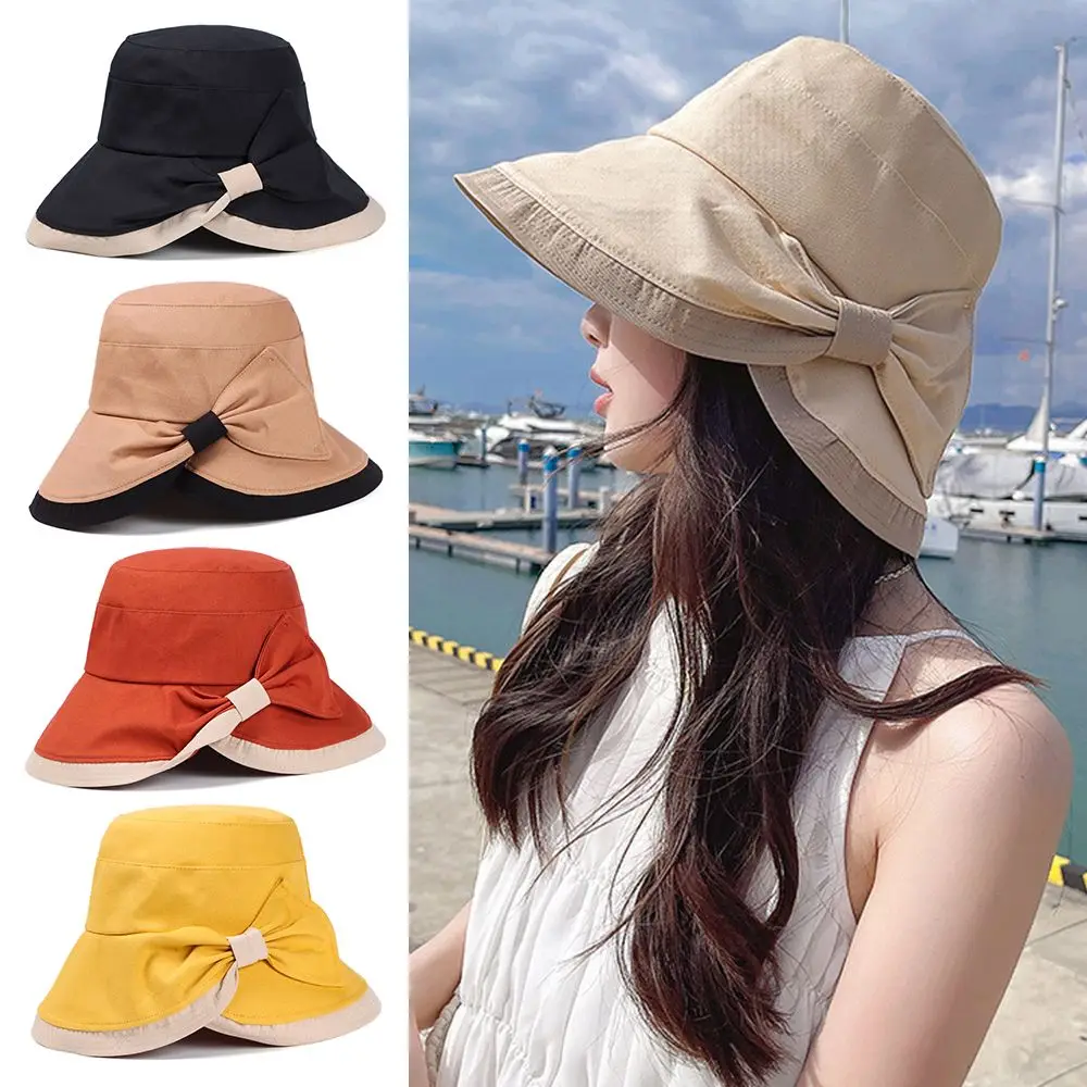 Female-UV-Protect-Korean-Sun-Protection-Fisherman-s-Hat-Sun-Hat-Bow ...