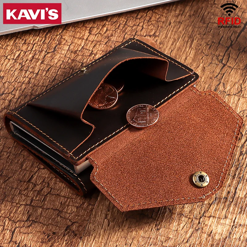 KAVIS-Crazy-Horse-Leather-Men-s-Coin-Purse-RFID-Business-Pop-Up ...