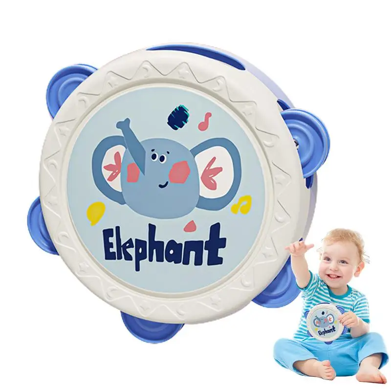 Hand-Drum-Tambourine-Adorable-Animal-Pattern-Children-Clapping ...