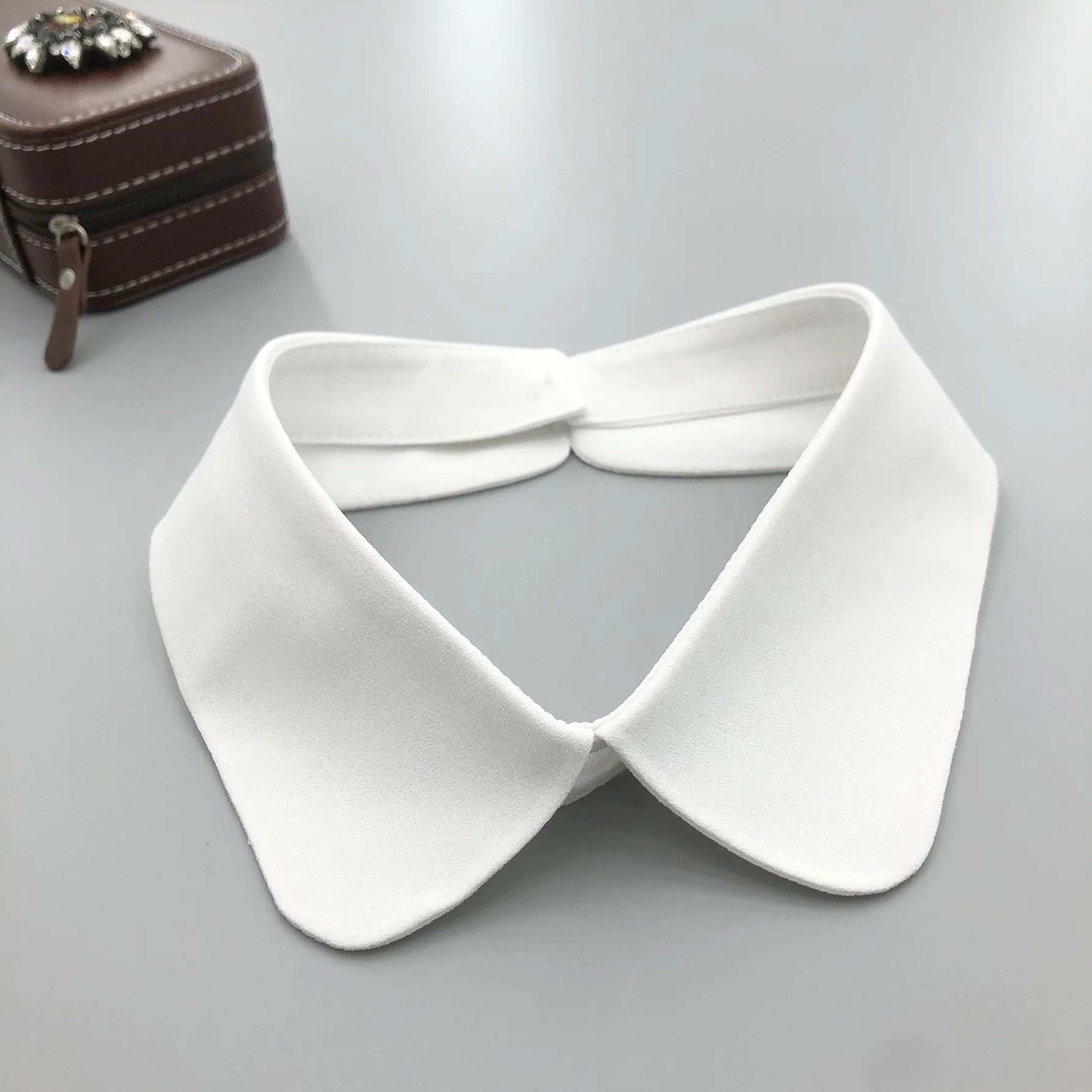 Women-Chiffon-Bow-Neck-Tie-Black-White-Chic-Shirt-Neckline-Fake-Collar ...