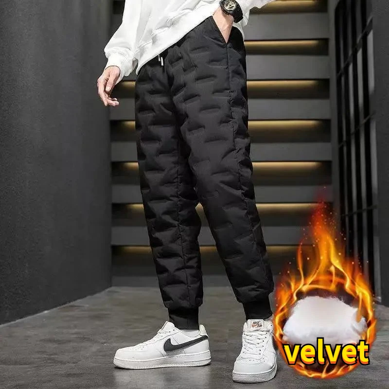 New-Men-s-Winter-Pants-Long-Padded-Lightweight-Down-Pants-Keep-Warm ...
