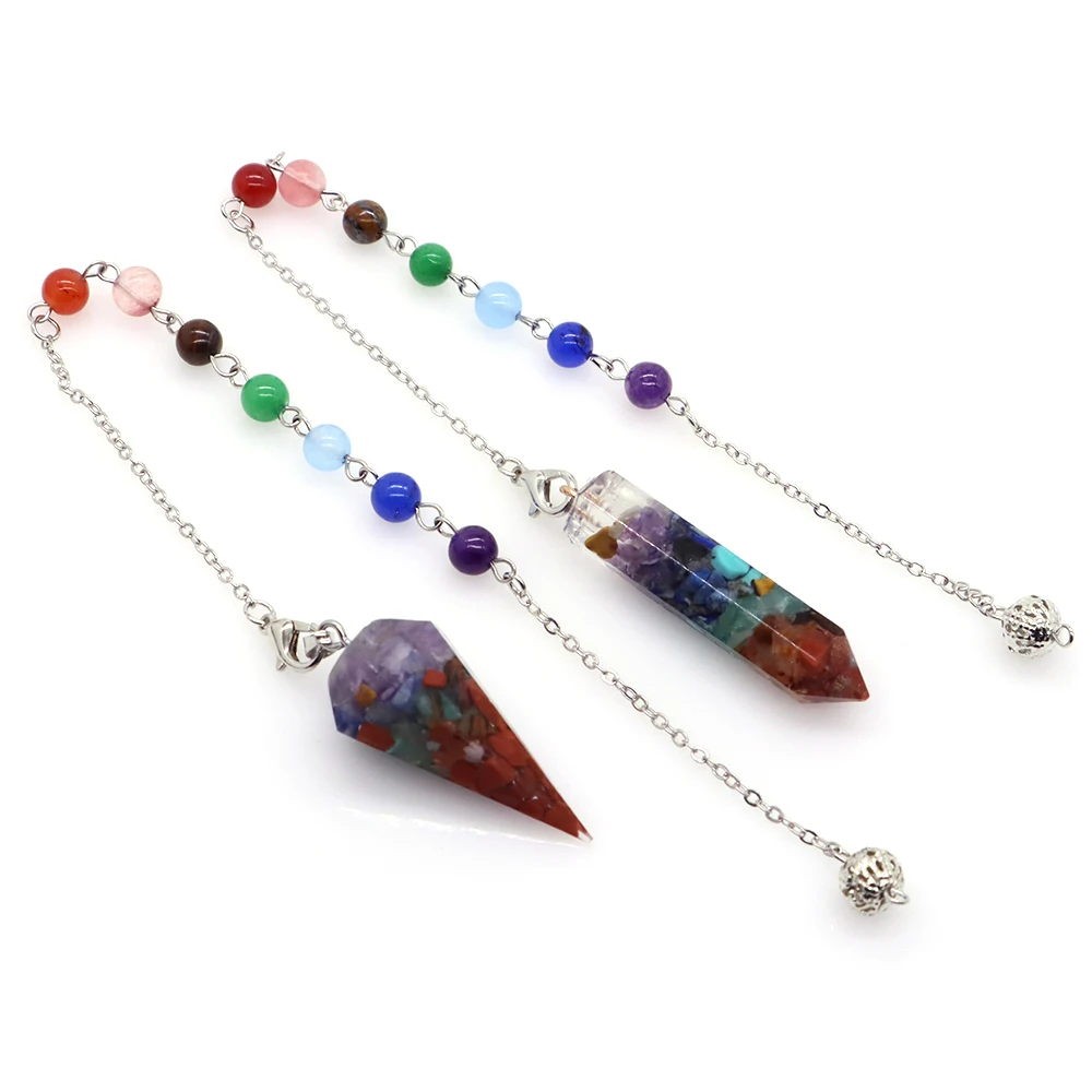 Natural-Quartz-Reiki-Healing-Pendulum-Dowsing-Spiritual-Divination-Cone ...