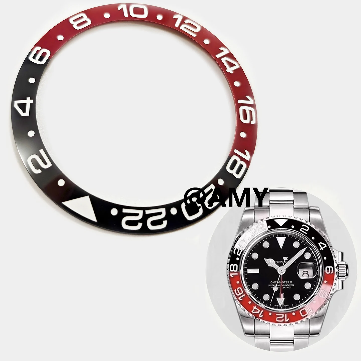 The watch accessory is compatible with the GMT 116710/126710 black and ...