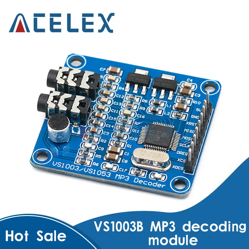 VS1003B-VS1053-MP3-Module-Development-Board-Onboard-recording-Function ...