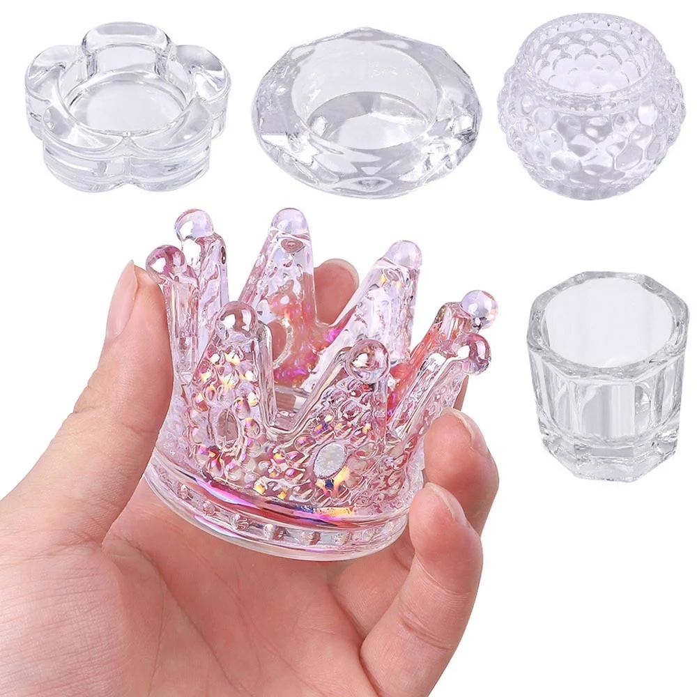 1Pc-Acrylic-Nail-Cup-Acrylic-Powder-Liquid-Crystal-Glass-Dish-Bowl ...