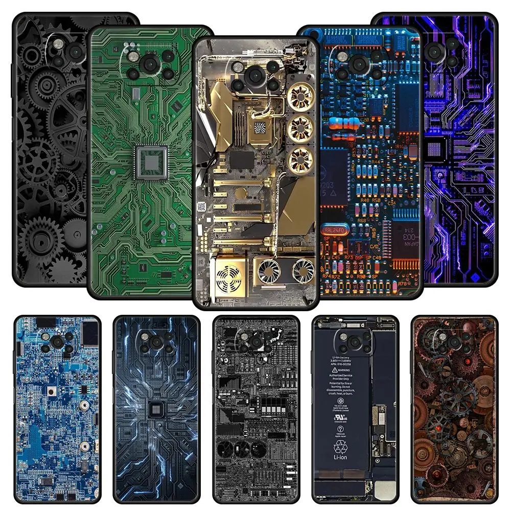 Inside-motherboard-Circuit-Phone-Case-For-Xiaomi-Mi-Poco-X3-NFC-M3-F4 ...