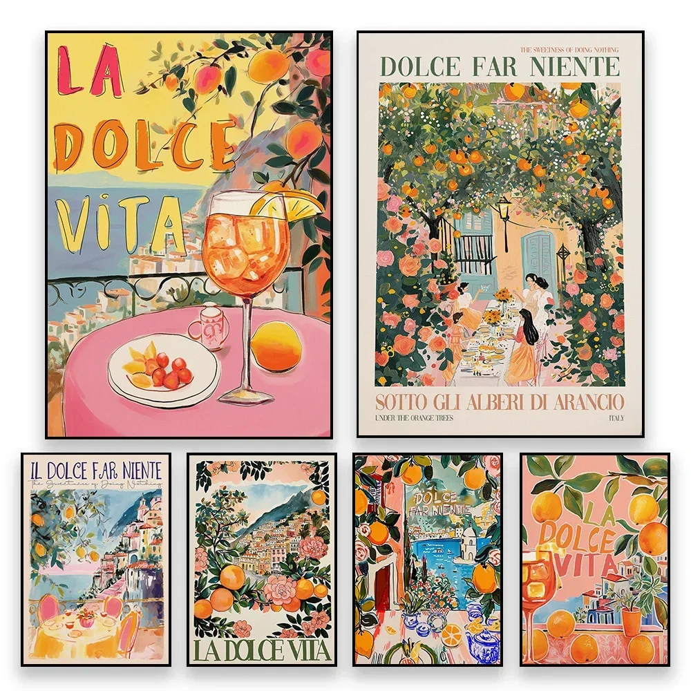 Retro-Spritz-La-Dolce-Vita-Lemon-Italy-Travel-Posters-and-Prints-Canvas ...