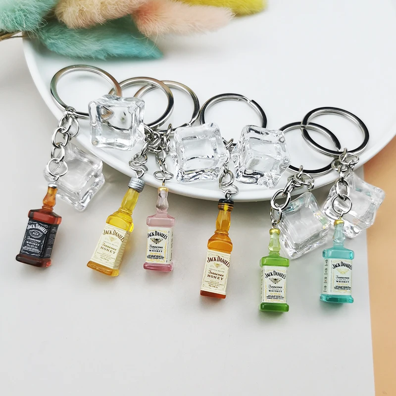 1-Pcs-Ice-Alcohol-Wine-Bottle-Keychain-Resin-Simulation-Mini-Beer ...