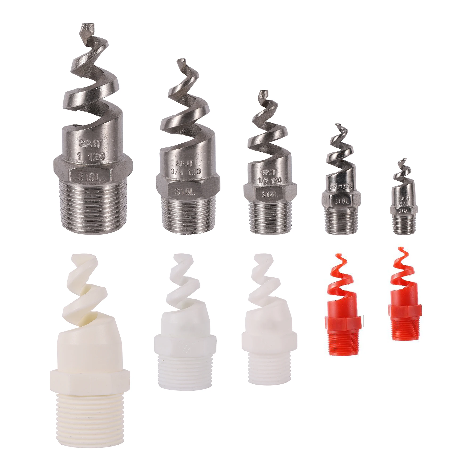 1/4" 3/8" 1/2" 3/4" 1" Male Spiral Cone Spray Nozzle Cooling Tower ...