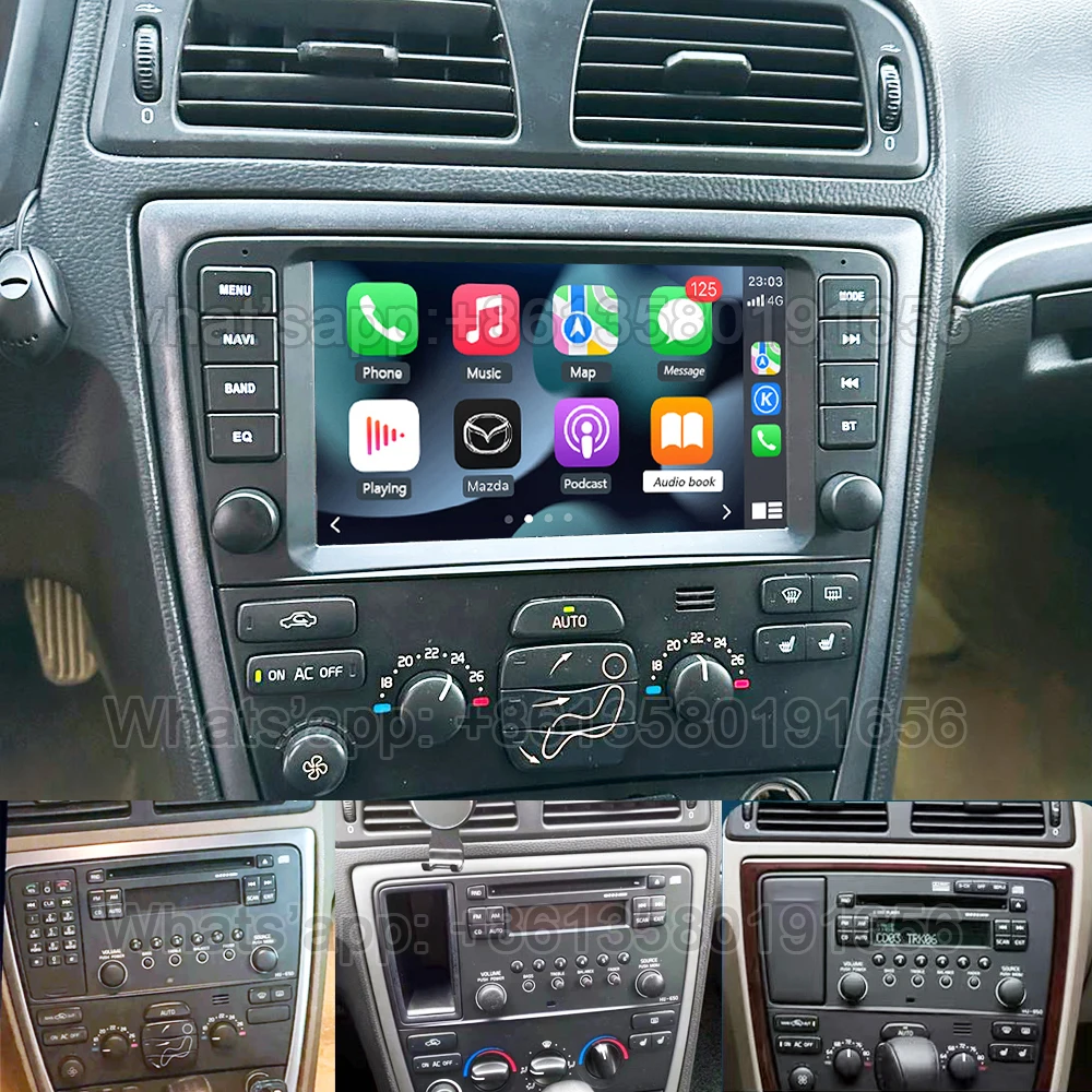 Android For Volvo XC70 V70 S60 2005 2006 2007 2008 2009 Car Radio Multimedia Player Navigation ...