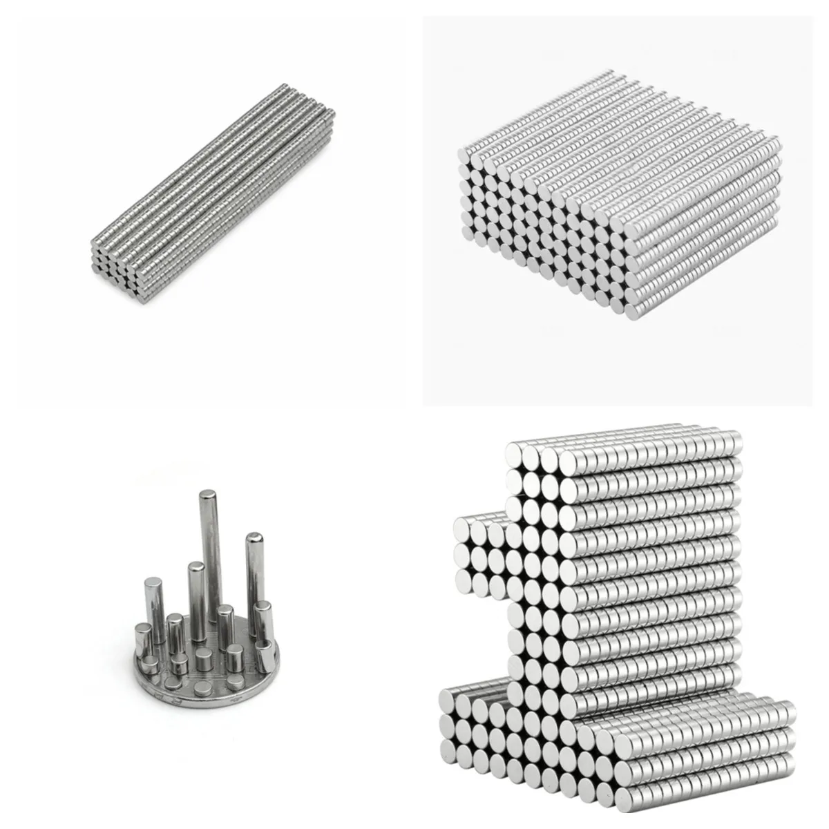 50 pièces 10x10x2mm - Bloc de Néodyme Aimants Rectangulaires Super Fort ...