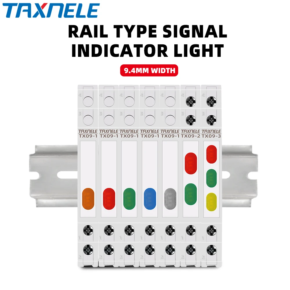 Din-Rail-Mount-LED-Signal-Lamp-AC-DC-220V-230V-Indicating-Pilot-Lights ...