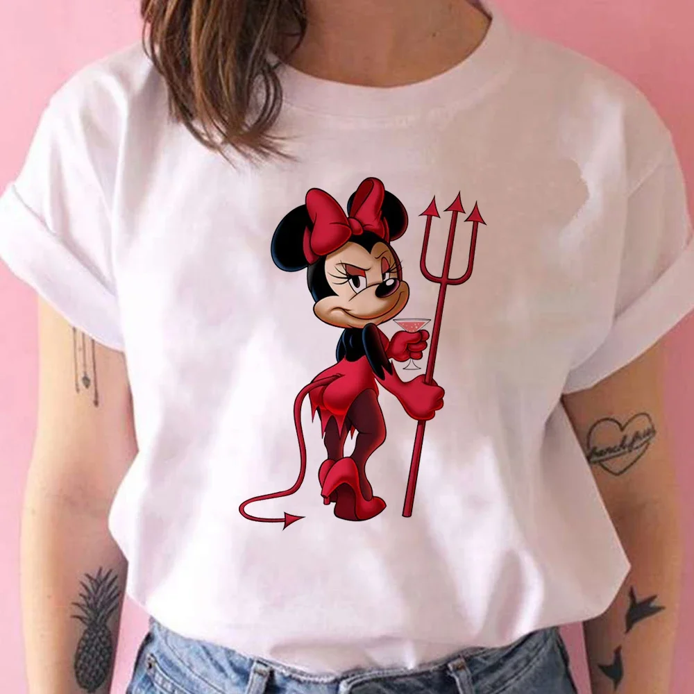 T-shirts-Woman-Summer-Minnie-Mouse-Streetwear-Disney-Women-s-Clothing ...