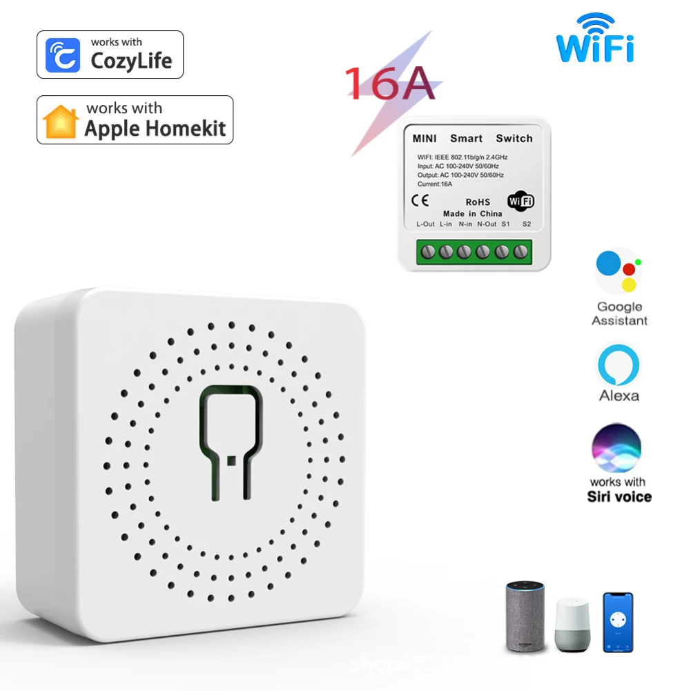 Homekit-MFI-WiFi-Smart-Switch-CozyLife-16A-2-Way-Control-Mini-Auto-Wall ...