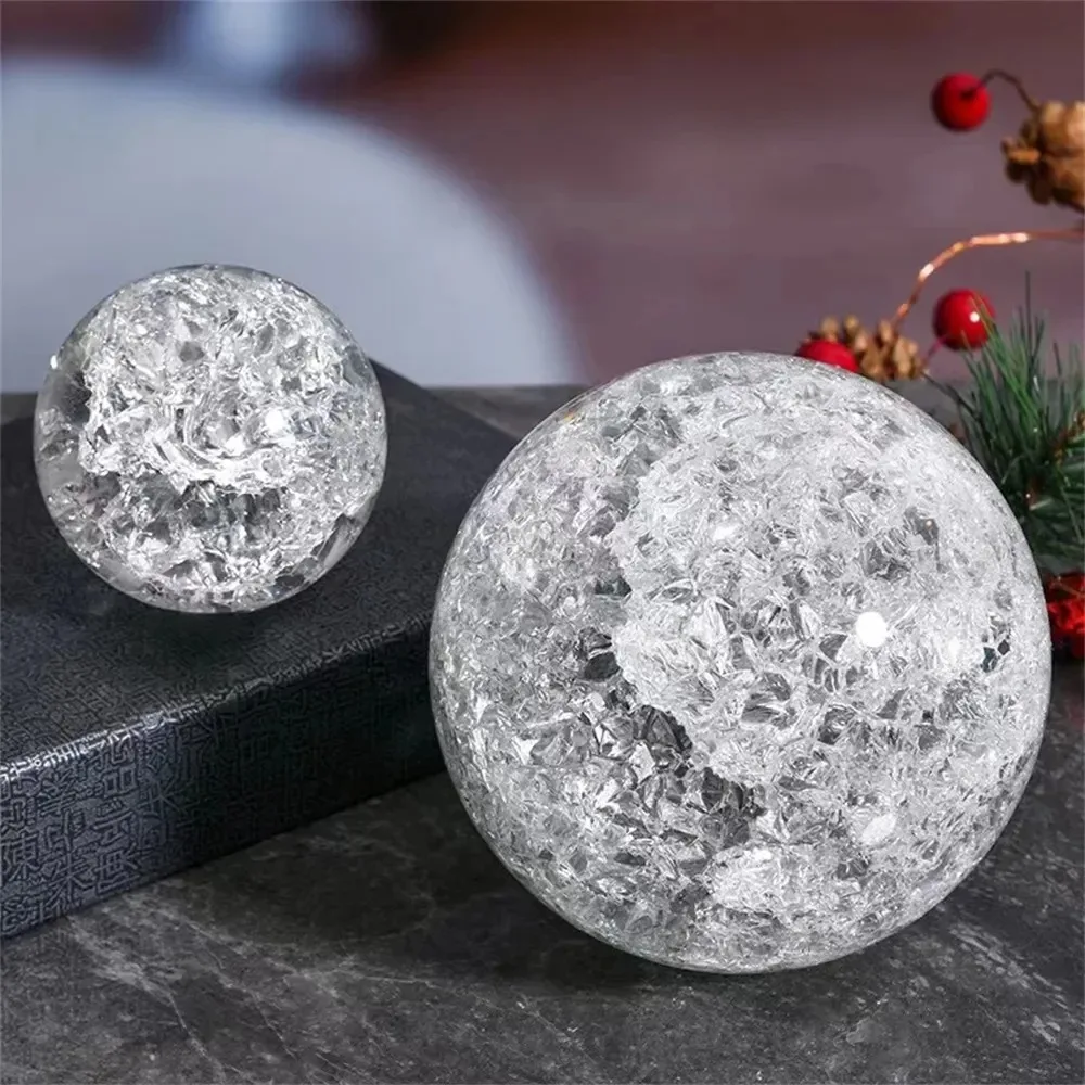 40-50mm-Ice-Crack-Crystal-Ball-Glass-Magic-Sphere-Feng-Shui-Ornament ...