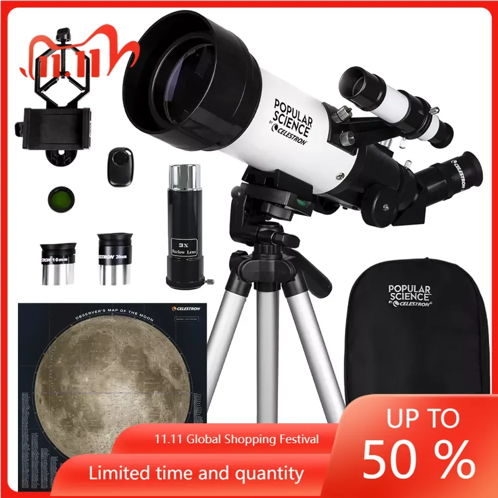 Popular-Science-By-Celestron-Travel-Scope-70-AZ-Telescope-and ...
