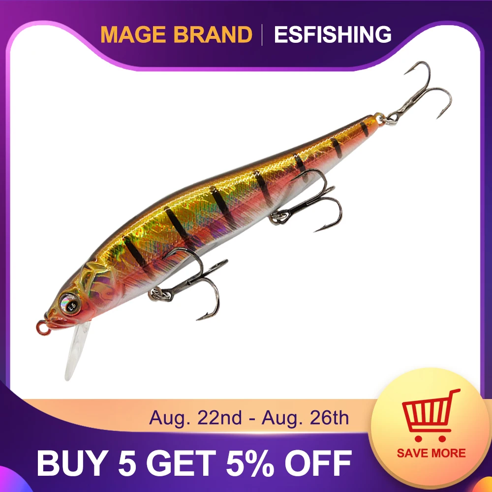 Esfishing Quality Jerkbait 11.5cm 15g Depth 0-1.2m Professional Minnow ...