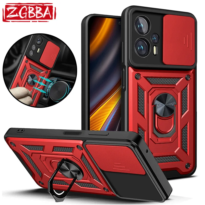 For Xiaomi Poco X4 Pro GT Case Magnetic Ring Bracket Armor Cover For ...