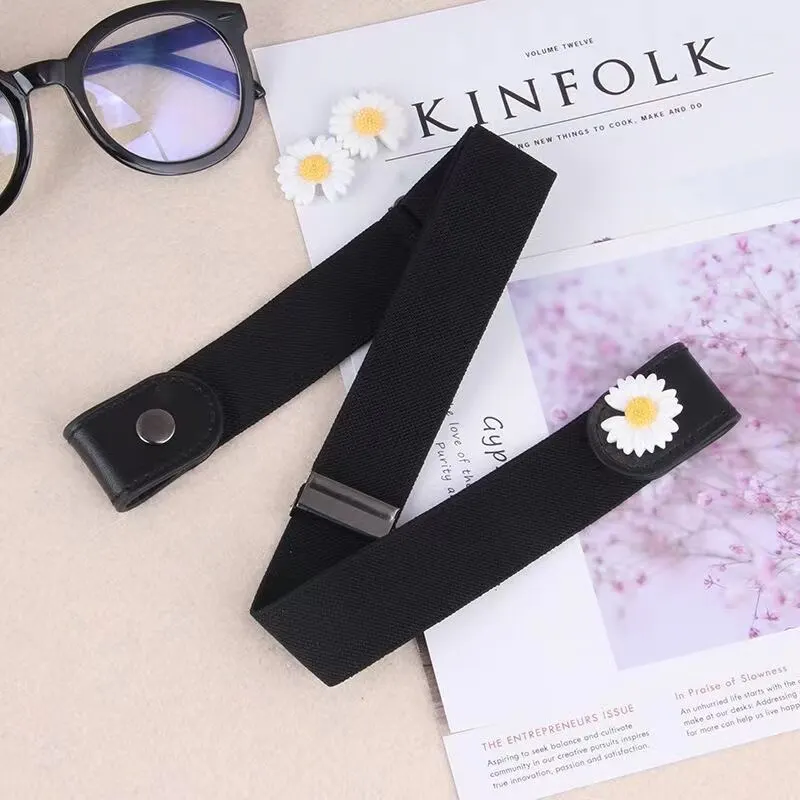 Men and Women Have Elastic Belts Japanese Invisible Seamless Buckle ...