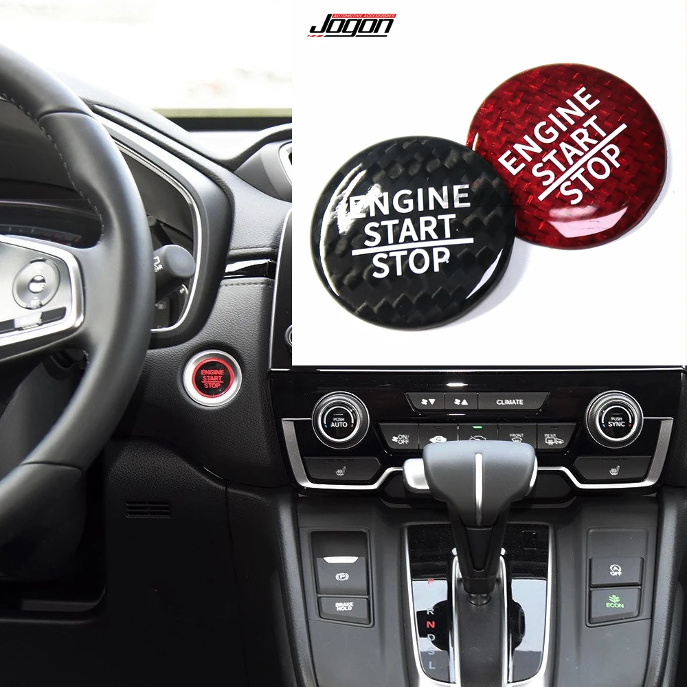 Car-Interior-Engine-Button-Carbon-Fiber-Start-Stop-Switch-Sequins ...