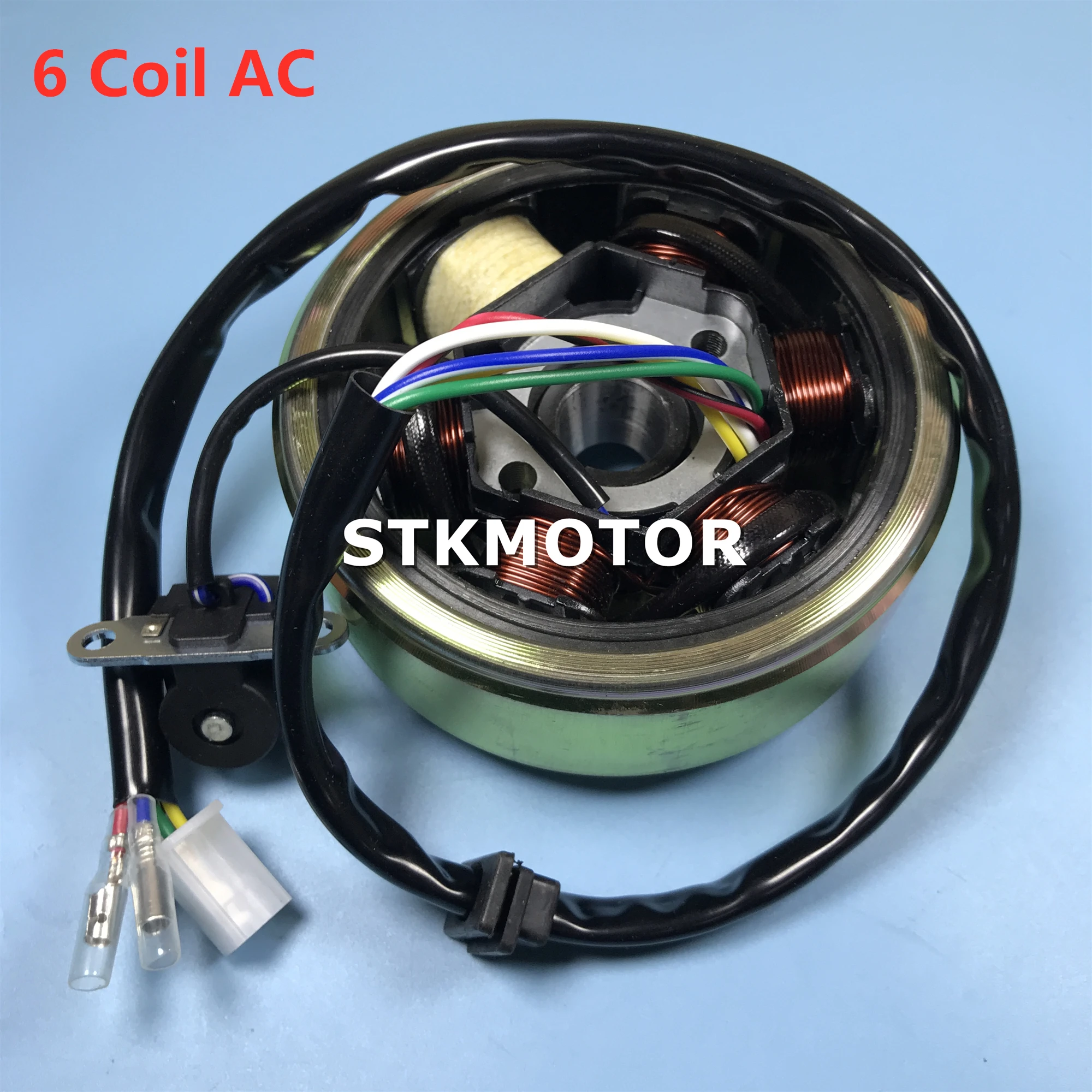 6 Coil Stator AC Magneto Alternator Stator with Flywheel for 4-stroke ...