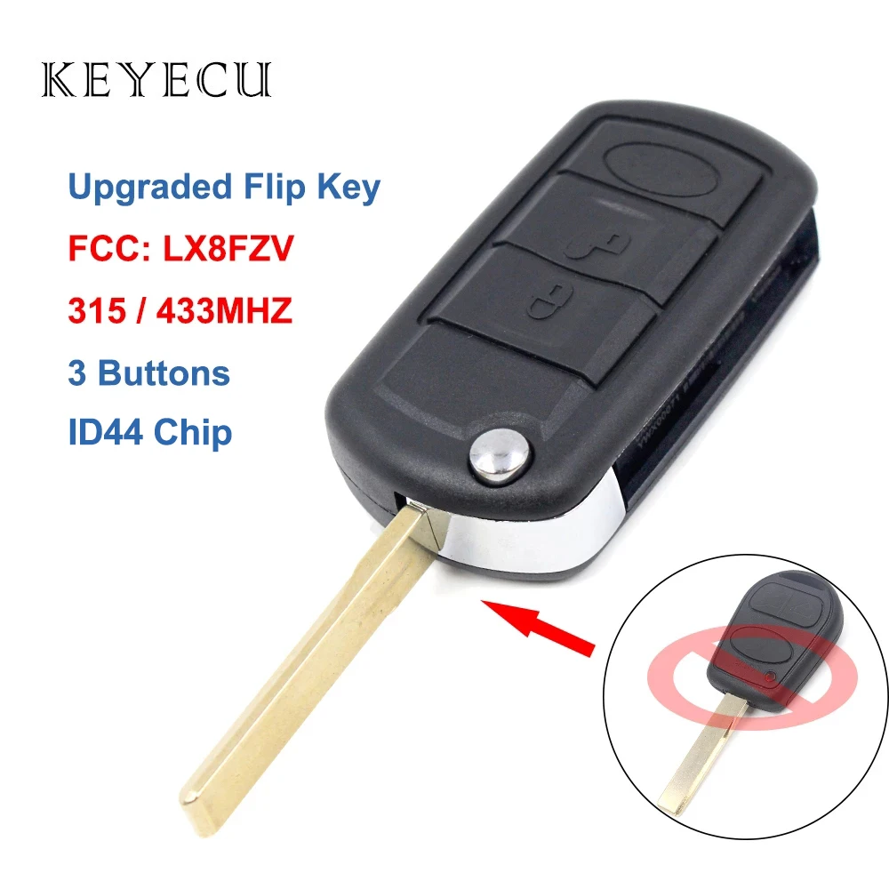 Keyecu-Upgraded-Remote-Car-Key-Fob-3-Buttons-315MHz-433MHz-ID44-for ...