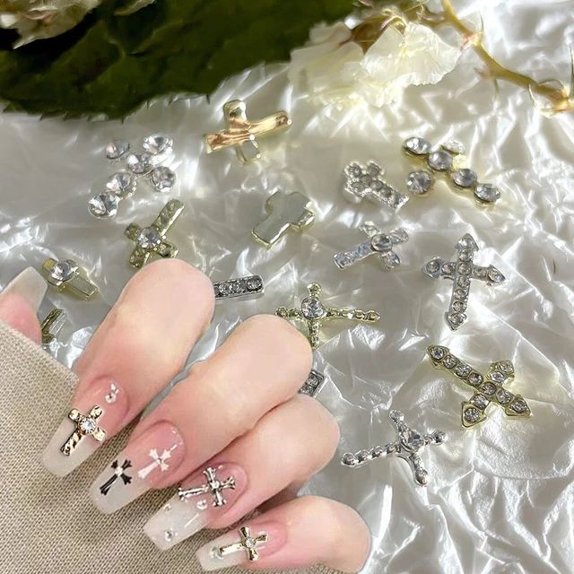 Nail Designs With Rhinestones And Crosses