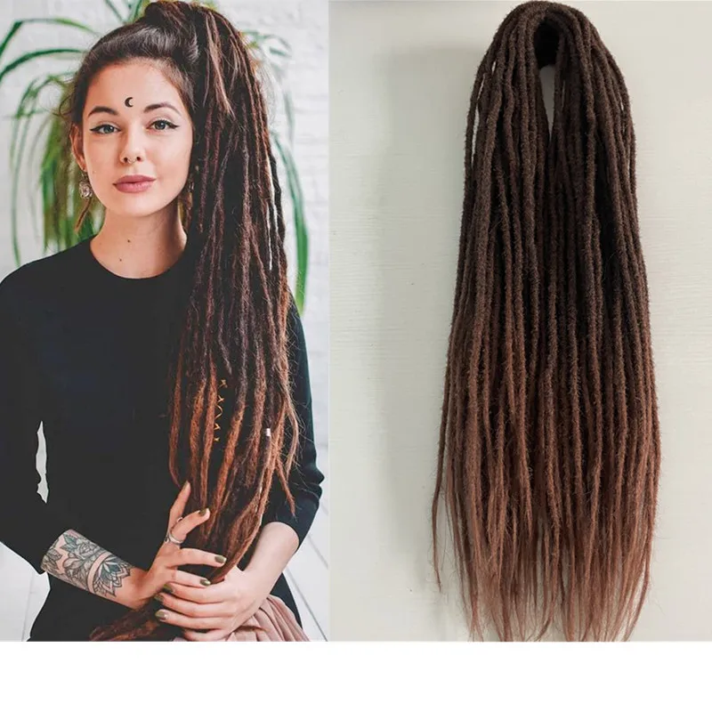 Double-Ended-Dreadlocks-Sint-ticos-Dreads-Crochet-Tran-a-Extens-o-Do ...