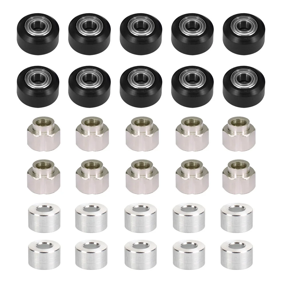 10pcs-POM-Small-Pulley-V-Slot-Wheels-Kit-with-Double-Bearing-10pcs ...
