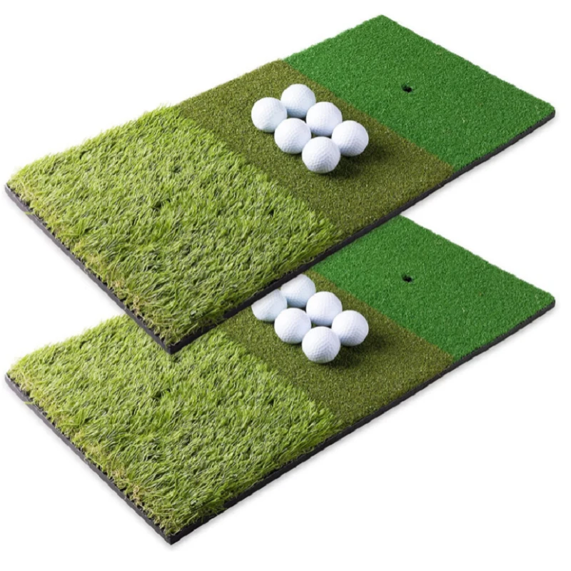 2-Pack-Golf-Hitting-Mat-Practice-Golf-Mat-3-in-1-Turf-Grass-Mat ...