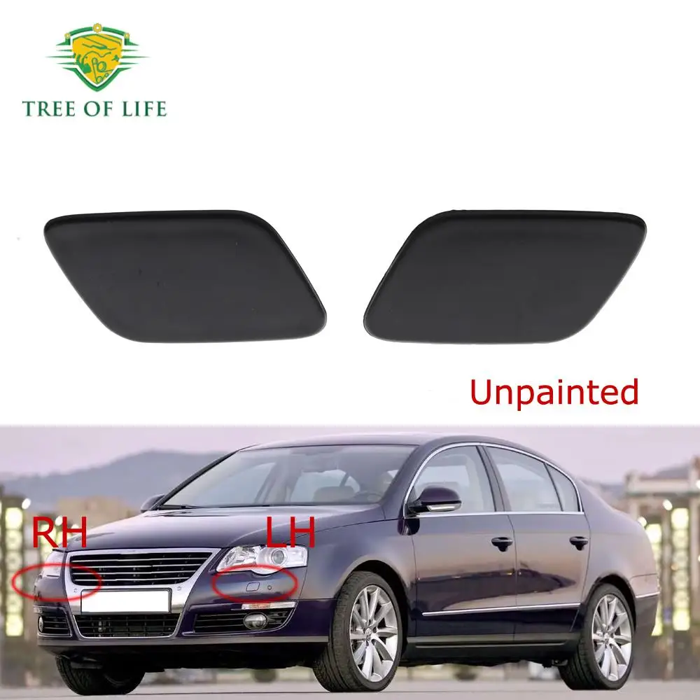 VW Passat B6 2006 2007 2008 2009 2010 2011 새로운 전조등 와셔 노즐 커버 헤드 램프 워터 ...