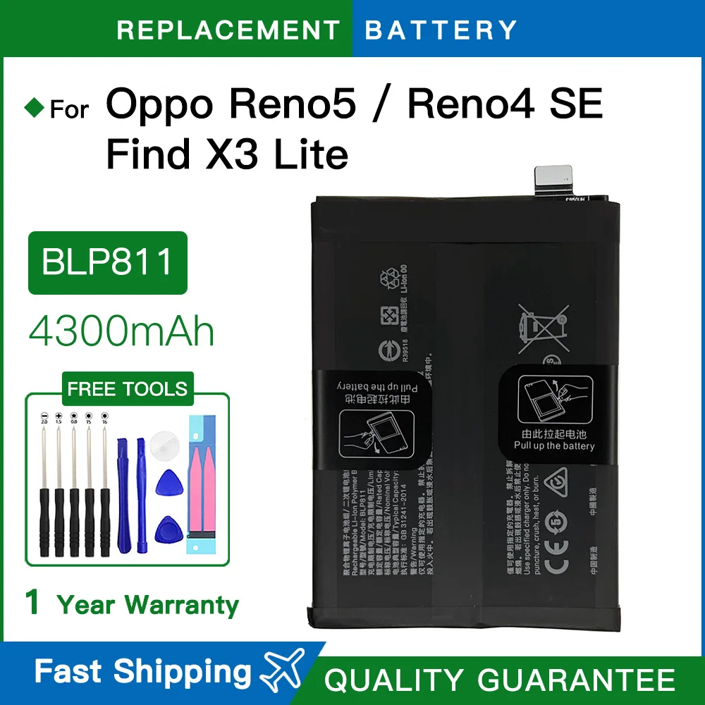Brand new 4300mAh BLP811 Original Battery For Oppo Find X3 Lite CPH2145 ...