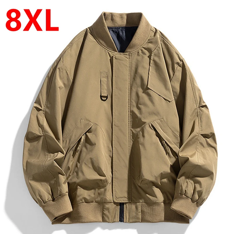 8X-Spring-Autumn-New-Plus-Size-Jacket-Men-s-Pocket-Baseball-Neck-Loose ...