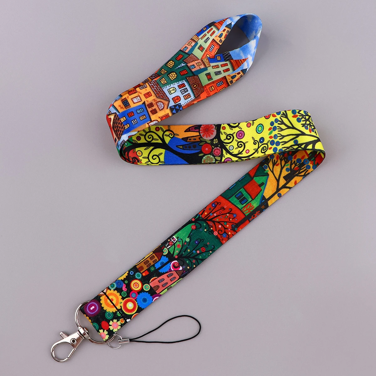 Forest-House-Lanyards-for-Key-Art-Painting-Tree-Neck-Strap-For-Card ...