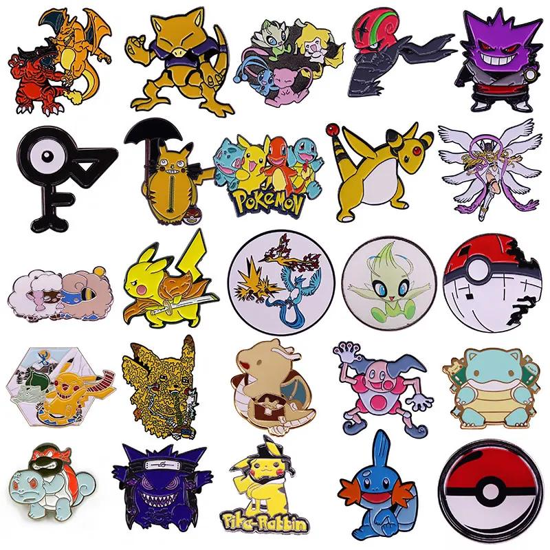 Pokemon-Pikachu-Enamel-Pins-Charizard-Lapel-Pins-for-Backpacks-Cool ...