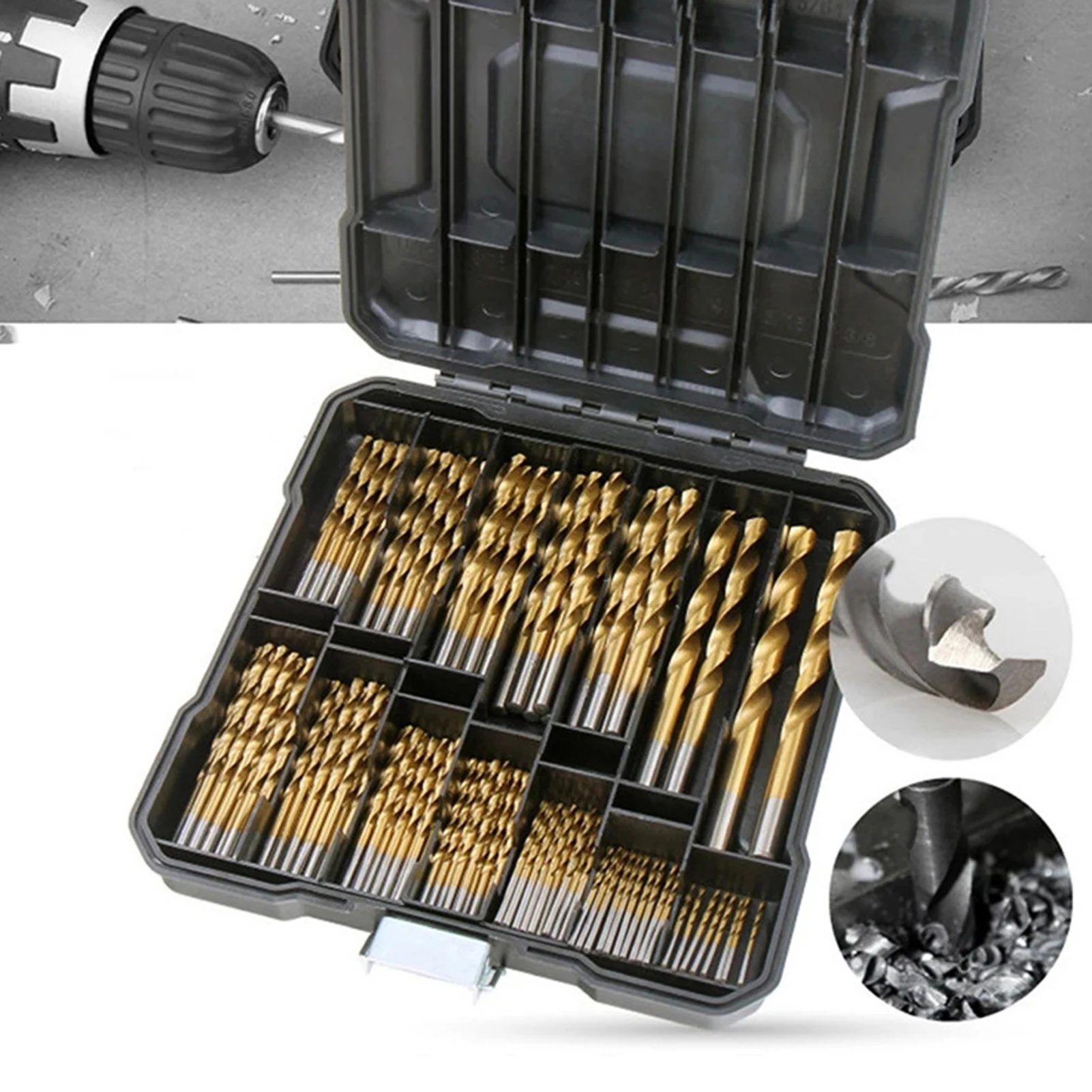 99Pcs-1-0mm-10mm-Titanium-Coated-Drill-Bits-HSS-High-Speed-Steel-Drill ...