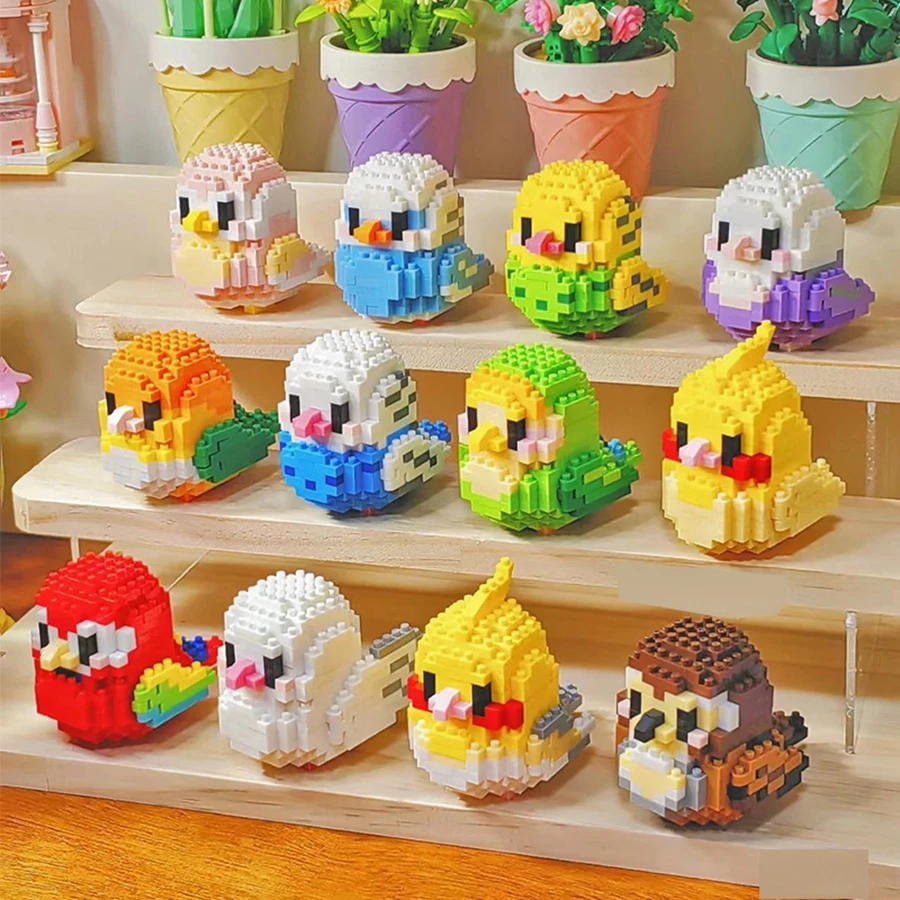 Creative-DIY-Cartoon-Cute-Birds-Parrots-Sparrows-Animal-Building-Blocks ...