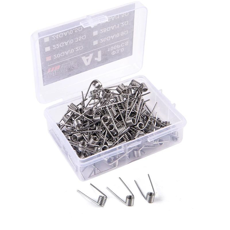 100Pcs-box-High-Quality-A1-Coil-Wire-Heating-Resistance-Premade-Coils ...