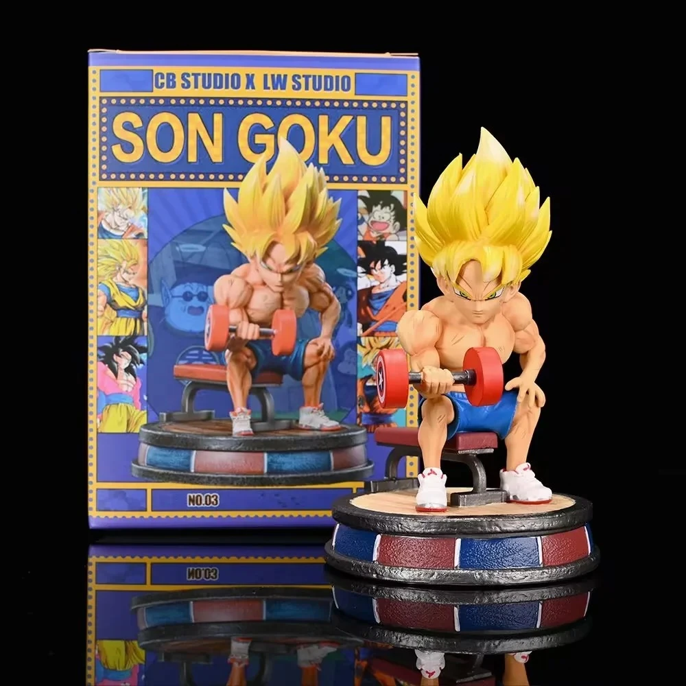 Dragon Ball Son Goku Bodybuilding Muscle Lifting Dumbbells Ver. Pvc ...