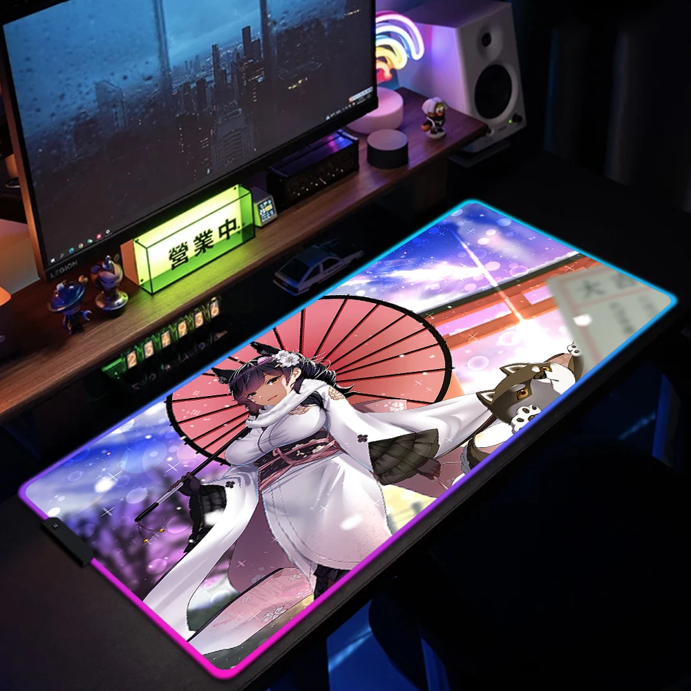 Azur-Lane-LED-Lighting-Gaming-Mouse-Pad-RGB-Gaming-Mousepad-Anime-Girls ...