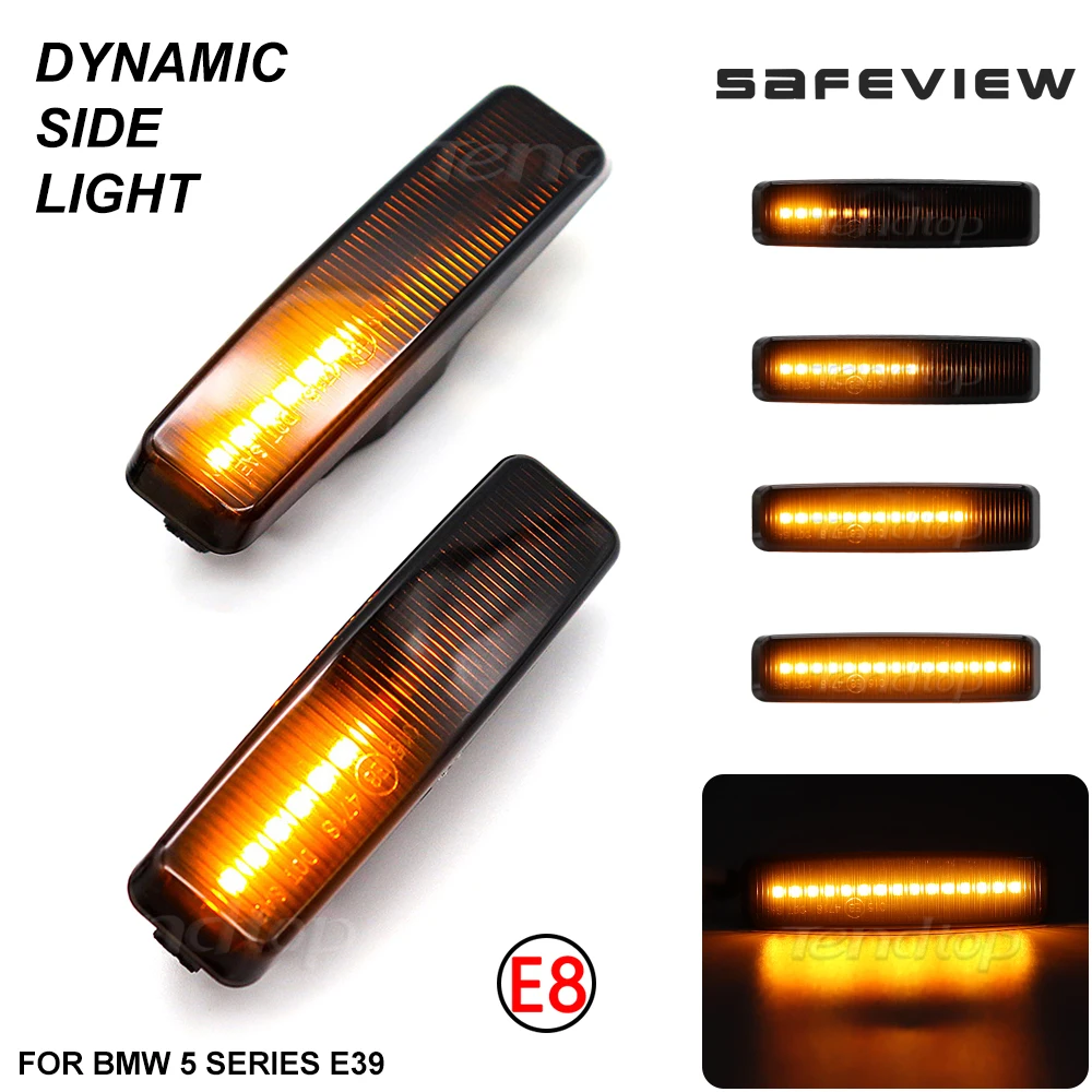 2PCS-Sequential-Flashing-LED-Turn-Signal-Light-Dynamic-Side-Marker ...