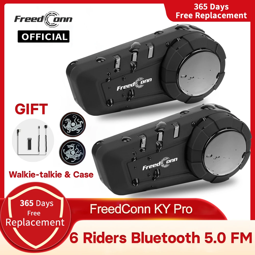 Freedconn-intercomunicador-para-casco-de-motocicleta-KY-Pro-auriculares ...