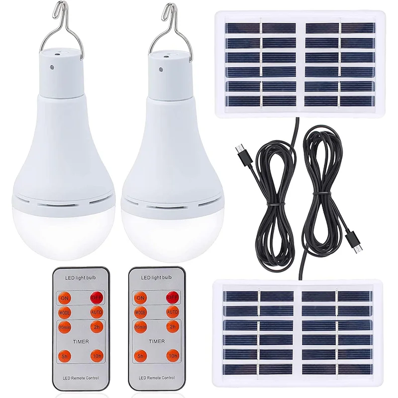 Solar LED Bulbs USB Charging Waterproof Outdoor Solar Lights for Garden ...