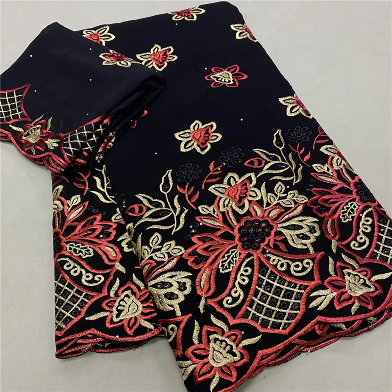 7 Yard Swiss Fabric Latest Heavy Beaded Embroidery - 7 Yard Swiss ...